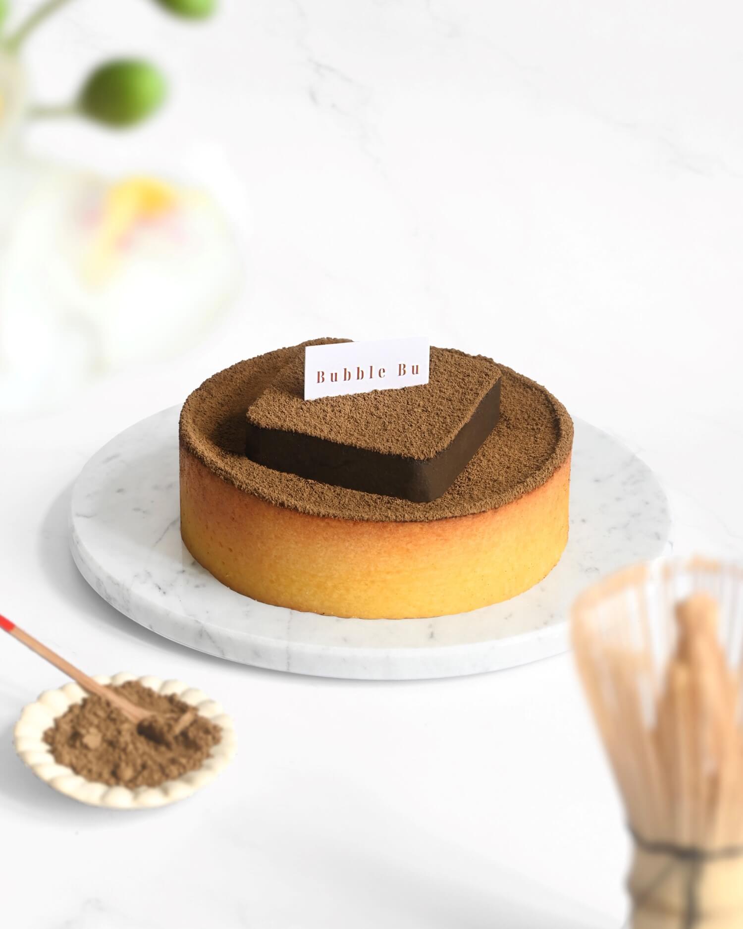 Hojicha Mochi Half Baked Cheese Tart | Bubble Bu Cakery Birthday Cake
